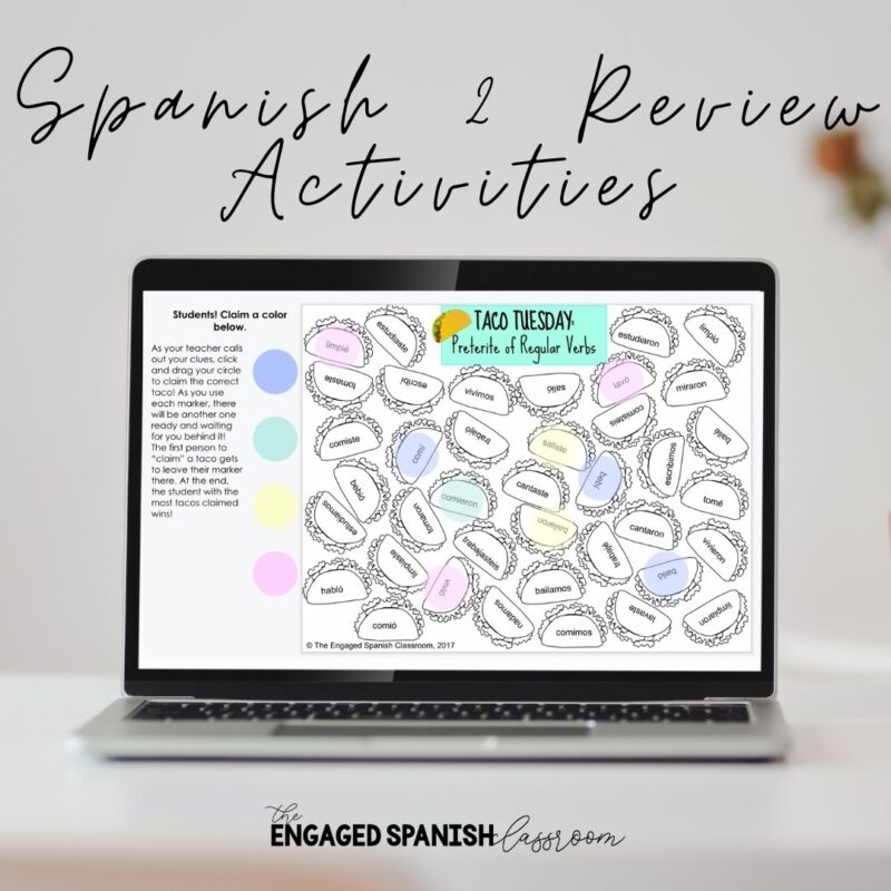 Planning Made Easy: Engaging Spanish 2 Review Activities to Reach All ...