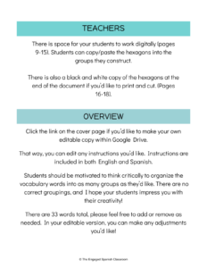 How to Incorporate Hexagon Grouping in Spanish Class • The Engaged ...